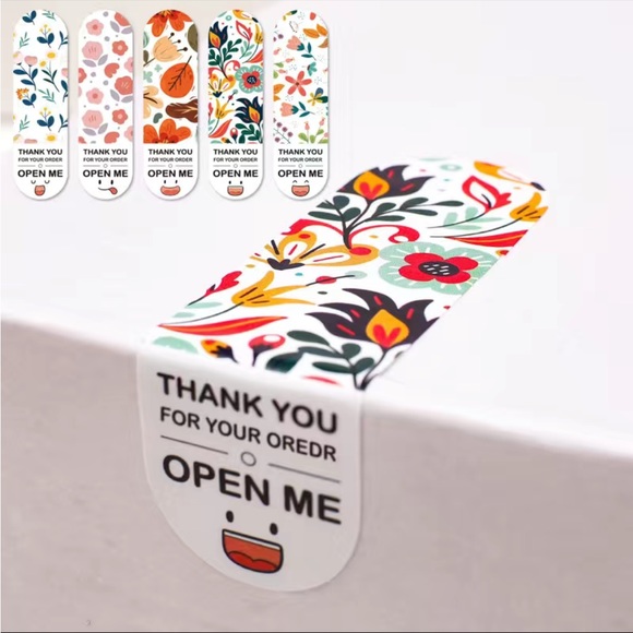 Office | 10 Floral Soft Edge Rectangle Thank You Stickers | Poshmark